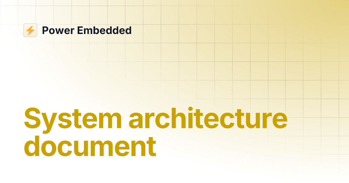 System architecture document | Power Embedded