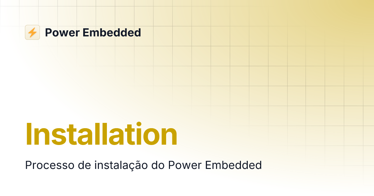 Installation | Power Embedded
