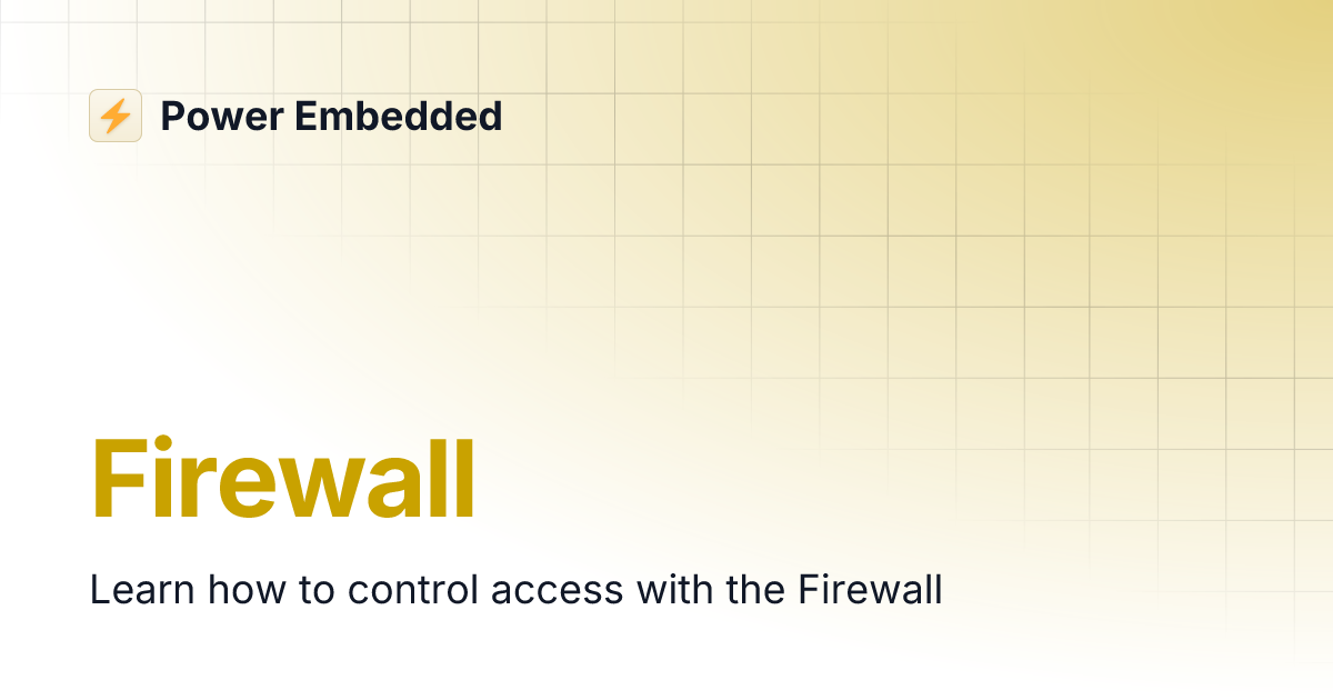 Firewall | English | Power Embedded