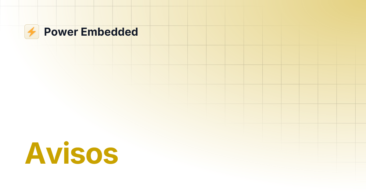 Avisos | Power Embedded